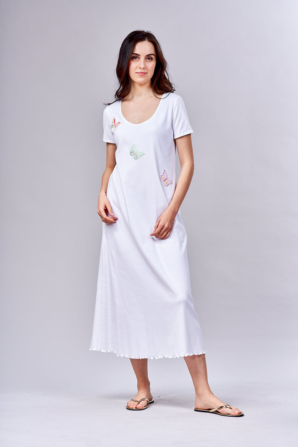 8603 Long gown with short sleeves – Priamo Enterprises Inc