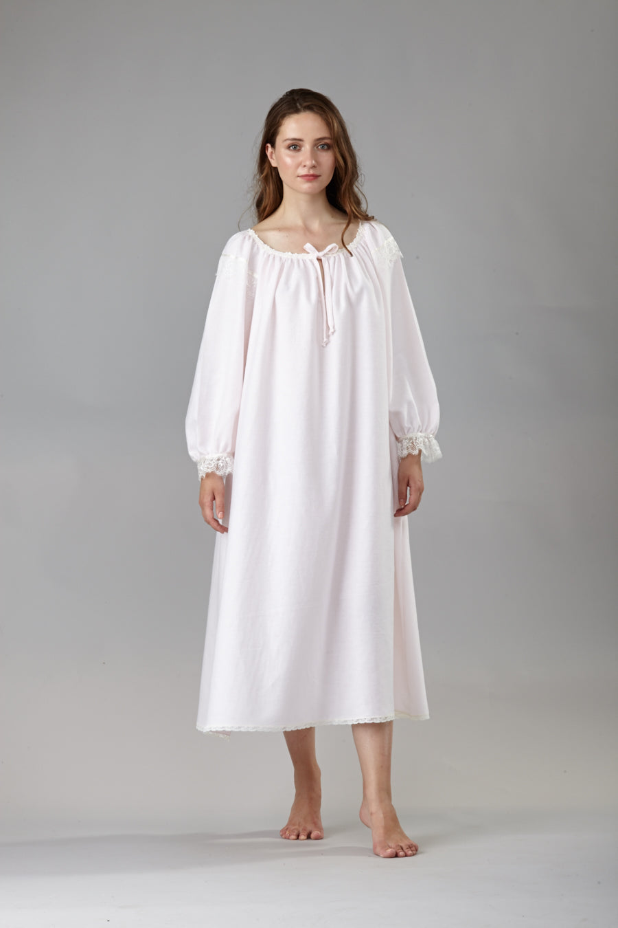 9002 Romantic flannel gown – Priamo Enterprises Inc